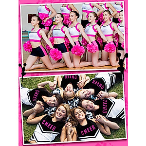 Rtteri 24 Pieces Cheer Gifts for Cheerleaders Adjustable Cheers Charm Bracelets Cheerleader Gifts for Girls Cheer Team Cheer Gifts Bulk