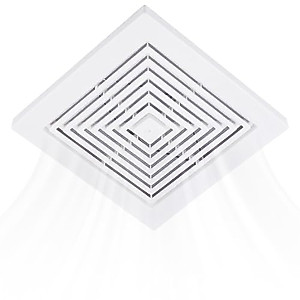 97011723 Bathroom Ceiling Fan Grille with Springs Replacement Parts for Square Ceiling or Wall-Mount Exhaust Fan Fits Models 663,670,671,675,688,689 Ventilation Fan - Plastic Cover White