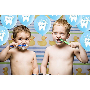 Oringaga 50PCS Tooth Party Balloons - Teeth Themed Birthday Baby Shower Party Decorations Supplies Decor Balloon