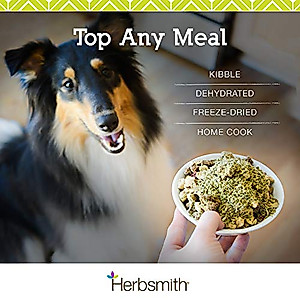 Herbsmith Kibble Seasoning – DIY Raw Coated Kibble Mixer - Dog Food Topper for Picky Eaters [Bundle of Beef & Duck]