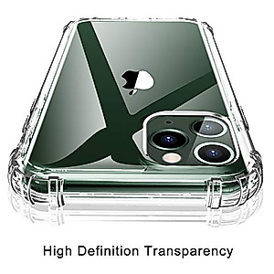 BAISRKE Case Cover for iPhone 11 Pro Max,[Built in Screen Protector] Dual Layer Full Body Shockproof High Impact Protective Phone Case Cover for iPhone 11 Pro Max 6.5 inch - Clear