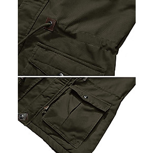 EKLENTSON Mens Windbreakers Jacket Ski Casual Jacket Bomber Cotton Cargo Jacket Men