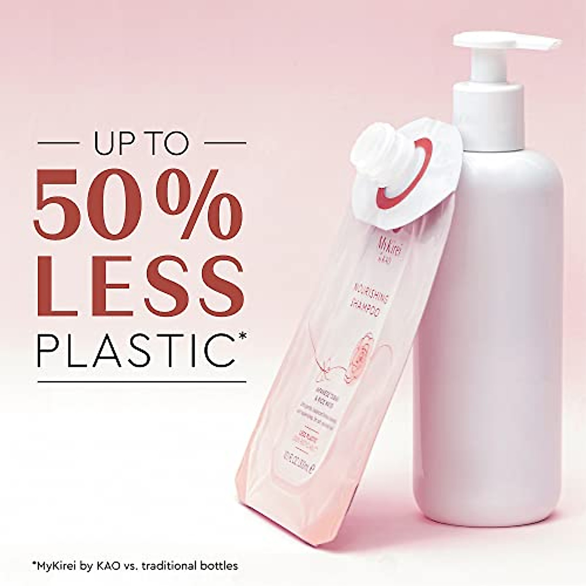 MyKirei By Kao Conditioner Refill with Japanese Tsubaki & Rice Water for Hair, Sustainable Bottle, Citrus, 10.1 oz