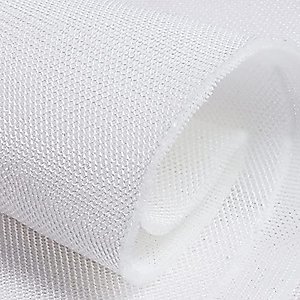 Breathable 3D Air Mesh Fabric,Light 3 Layers Sandwich Spacer Mesh Fabric, Apply to DIY Craft,Upholstery,Home Applications, Chair,Bags,Clothes,Shoes, Lining, 1yard/36"x56",Sold by The Yard (White)