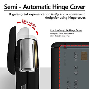 VVUPIC for Galaxy Z Flip 4 Case Cover 2-Card Slot Slim Hard Rugged Hinge Protective Armor-S Black