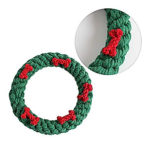 ULTECHNOVO Puppy Toys pet Teething Rings Puppy Training Toy Dog chew Rope Puppy Puzzle Toys Educational Toys Pet Donuts Toys Pet Woven Rope Toy Christmas pet Dog chew Rings The Dog Toy Set