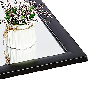 Oteymart Rectangular Wall Mirror 24" x 36" for Bathroom, Bedroom, Entryway, Living Room, Vanity, Black