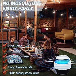 Hodiax Nap n Trap! Mini Indoor Mosquito Killer, Insects and Fly Trap with USB Power Cord, Desktop Small Non Zapper for Pest Control with LED Night Light (2 Pack)