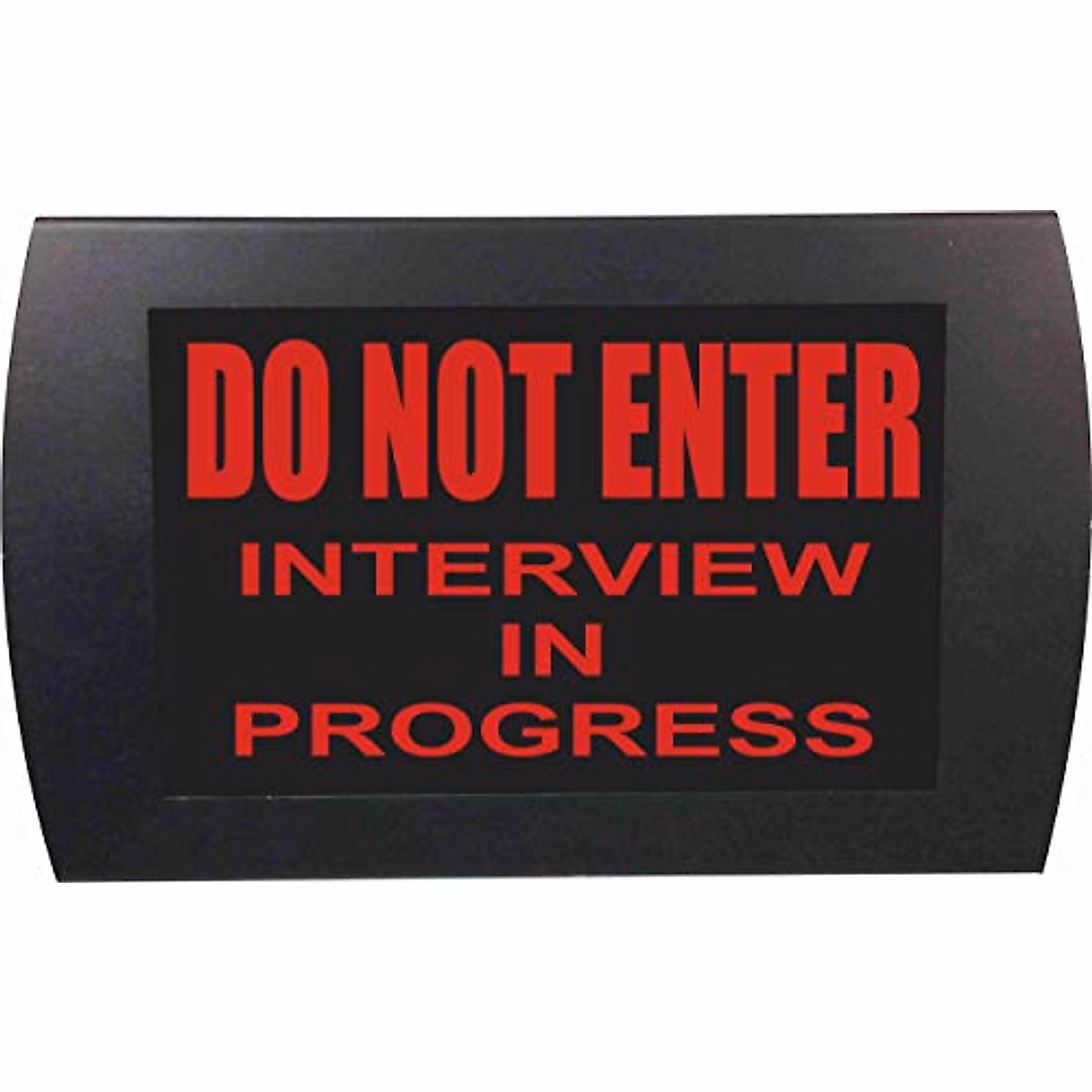 American Recorder 9" x 5.5""DO NOT Enter Interview in Progress" LED Indicator Sign (Red)