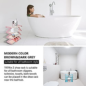 TRTRin Toddler shoe rack, Light Pink kids shoe rack-Can hold 8-12 pairs Baby Shoes, Simple Installation, for Entryway/Hallway/Bedroom/Bathroom.