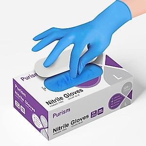 Daddy's Choice Disposable Blue Nitrile Gloves, Size Large, No Latex, No Powder, Safe Working Gloves, House Cleaning gloves,100pcs (Large)