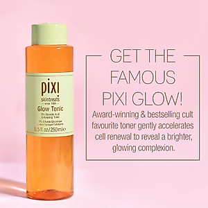 Pixi Glow Tonic Balancing Face Toner Glycolic Acid for Radiant Skin and Daily Brightening (8.5 fl oz / 250 ml)