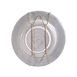 Better Houseware Adjustable Brass Plate Hanger with Vinyl-Sheathed Hooks for 4”-7 ” Diameter Plates, Mounting Hardware Included – Secure Plate Hanger to Safely Display Art, Crafts, and Heirlooms