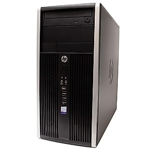 HP 6200 Desktop Tower Computer, Intel Core i7 Quad Core, 8GB RAM, 240GB Solid State Drive, DVD, Wi-Fi, Windows 10 Pro, Periphio Wireless Keyboard and Mouse (Renewed)