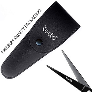 Tecto Barber Scissors, Professional 6.6 inches Stainless Steel Hair Cutting Scissors, Extra Sharp Hair Cutting Scissors For Men/Women with free leather case.