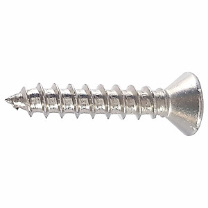 #10 x 1-3/4" Oval Head Sheet Metal Screws, Square Drive, Stainless Steel 18-8, Full Thread, Bright Finish, Self-Tapping, Type A, Quantity 50 by Fastenere