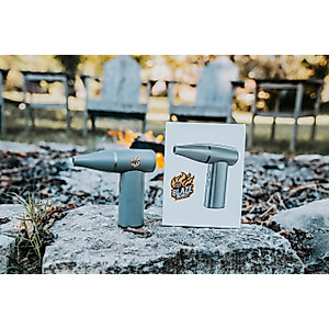 BlazeBoost Jet Air Blower - Jump Start Your Fireplace, Fire Pit,Charcoal Grill Or Campfire by Delivering A Ridiculous Amount of Oxygen to Your Fire 100,000 RPM Power with Rechargeable Battery