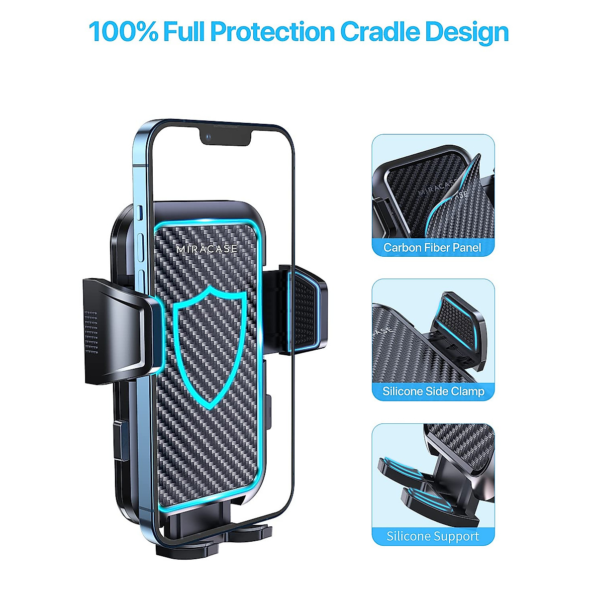 Miracase 2024 Upgrade Universal Car Phone Holder Mount for Air Vent, Sturdy and Thick Case Friendly Hands-Free Mount for iPhone, Samsung, and All Smartphones