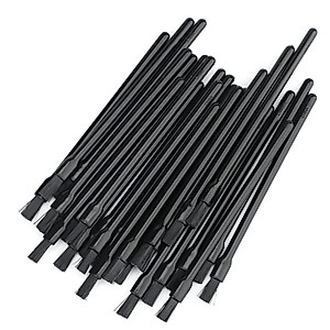 G2PLUS 100PCS Disposable Lip Brush Applicators, Disposable Nail Brushes, Lip Brushes Lipstick Lip Gloss Wands for Makeup PYO Cookie Paint Brushes (Dark Black)