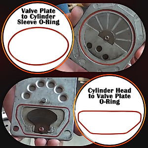 KK-4835 Compressor Piston Kit Connecting Rod Replacement Kit Perfectly Fits for Sears Craftsman Devildiss Dewalt Porter Cable Oil Free Air Compressor Pump, Comparable to KK-4835 KK-5081 A02743