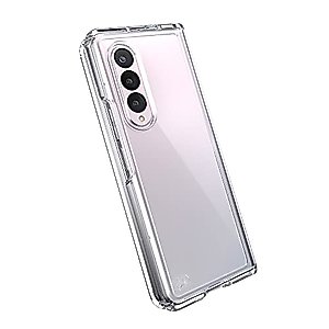 Speck Samsung Galaxy Z Fold3 5G Case - Drop Protection, Scratch Resistant & Shock-Absorbent Case for Fold Samsung Galaxy Fold3 5G - Slim Design Grip Protection - Presidio Perfect Clear Case