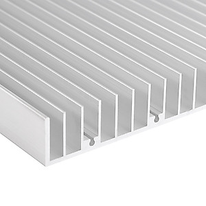 Aluminum Large Heatsink, 11.8"X5.51"X0.79" Heat Sink Radiator Circuit Board Cooling Cooler 19 Fins Heat Sinks for High Power LED Light