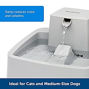 PetSafe Drinkwell Cat Water Fountain - Automatic Dog Water Bowl - Great for Multiple Pets - Pump and Water Filter Included - Dishwasher Safe - Easy Clean Pet Dish - Water Dispenser - 1 Gallon/128 oz