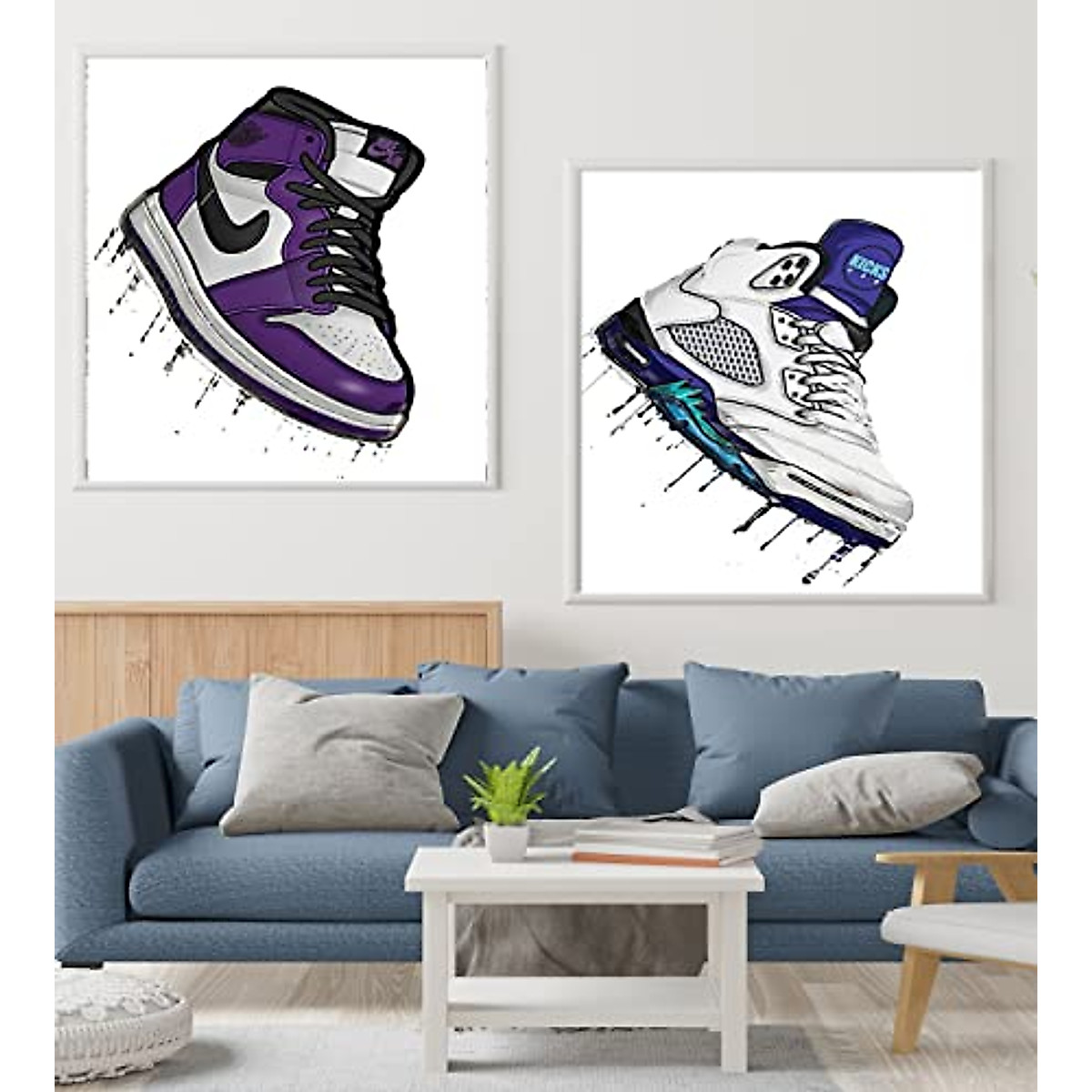 HT LIFE Sneaker Poster Hypebeast Room Decor Set of 5 Unframed (8''x10'') Hypebeast Posters Cool Posters Posters For Boys Room Sneakers Wall Art Decor Sneakerhead Poster