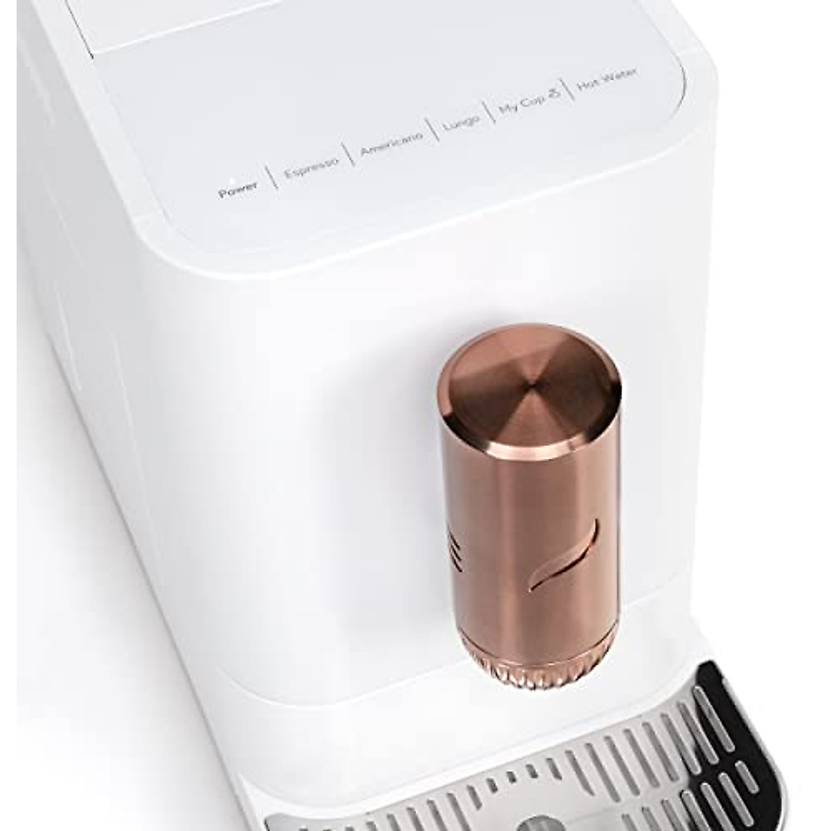 Café Affetto Automatic Espresso Machine | Brew in 90 Seconds | 20 Bar Pump Pressure for Balanced Extraction | Five Adjustable Grind Size Levels | WiFi Connected for Drink Customization | Matte White