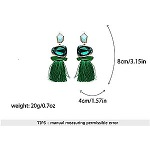 Vintage Drop Dangle Earrings Boho Statement National Style Tassel Earring Water Heart Leaf Shaped Alloy Long Bohemian Drop Earrings for Women