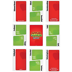 Mattel Games Apples to Apples Junior Kids Game, Card Game for Family Night with Kid-Friendly Words to Make Crazy Combinations