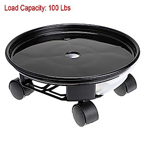 Skelang 13” Plant Caddy Plant Saucer Pot with Moving Water Drawer, Movable Planter Dolly, Plant Stand Pallet for Heavy Planter, Loading Capacity 100 Lbs
