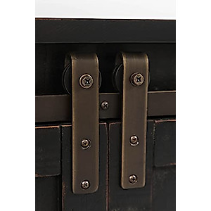 Jofran Madison County Storage Extension Dining Table, 72', Vintage Black