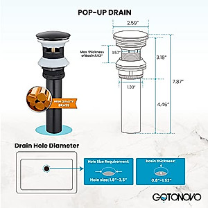 8 inch Widespread Bathroom Faucet 3 Hole Oil Rubbed Bronze Double Cross Handle Mixer Bathroom Sink Tap Deck Mount Hot Cold Water Matching Pop Up Drain with Overflow