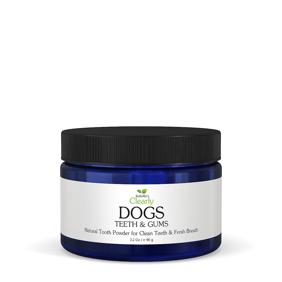 Isabella's Clearly Teeth & Gums, Natural Toothpaste for Dogs for Bad Breath, Tartar, Teeth Whitening | Leave On Tooth Powder, Tasty Cinnamon Flavor with Coconut and Kelp | Vegan, Made in USA