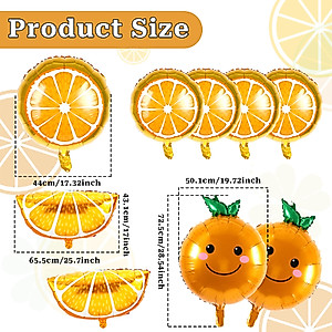 10Pcs Orange Citrus Foil Balloon, Cartoon Fruit Decorations Balloon, Orange Balloons Decorations, Little Cutie Baby Shower Balloons, Foil Balloon Cartoon Fruit Aluminum Foil Balloons Party Decor