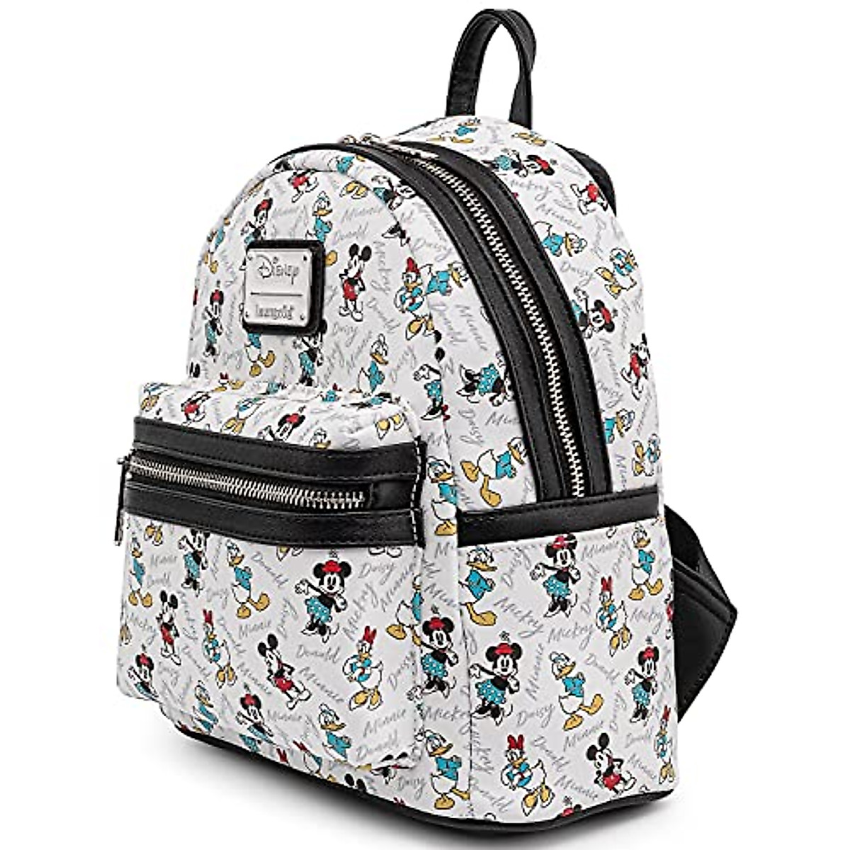 Loungefly Disney Mickey Minnie Mouse Donald Daisy Mini Backpack Handbag White