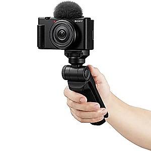 Sony ZV-1F Vlog Camera for Content Creators and Vloggers Black Bundle with Lexar 64GB High-Performance 800x UHS-I SDHC Memory Card + Camera Case + 1400 mAh Battery Pack
