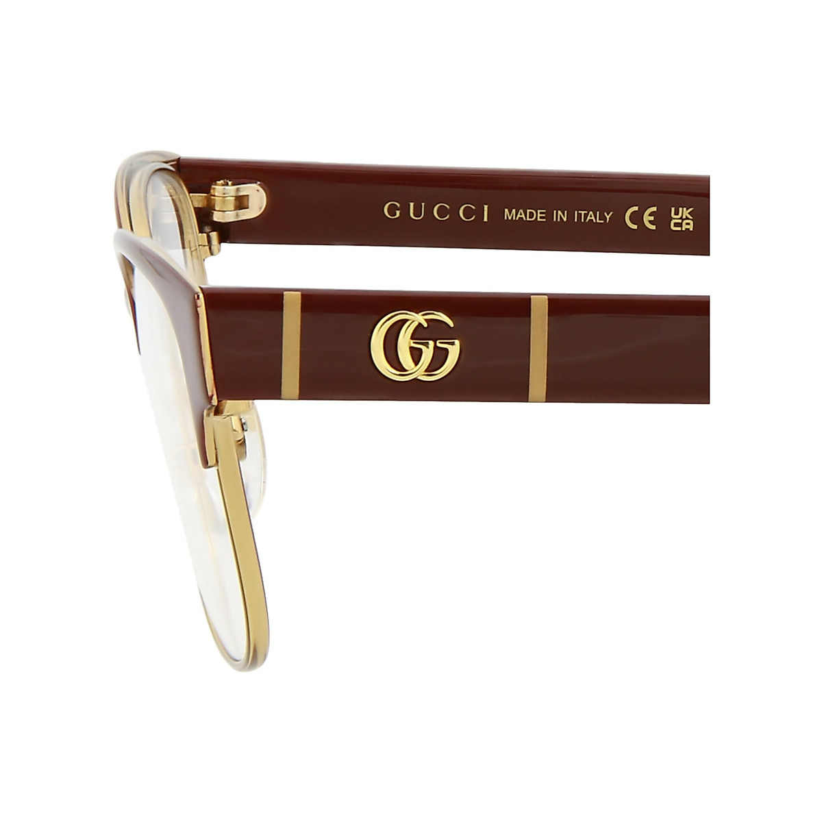Gucci Square-Frame Metal Optical Frames