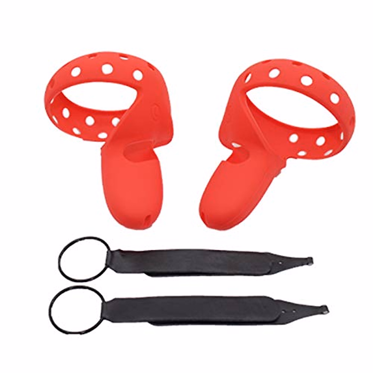 kdjsic Full Protection Knuckle Strap Silicone Case Handle Grip Strap Grip Cover for Oculus-Quest 2 Touch Controller