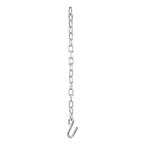 CURT 80040 27-Inch Trailer Safety Chain with 7/16-In S-Hooks, 5,000 lbs Break Strength