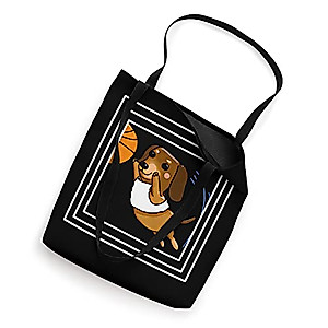 Dog playing Basketball Tote Bag