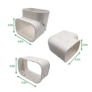 Forestchill 4" W x 16.5ft L Decorative PVC Line Set Cover Kit, Tubing Covers for Mini Split Air Conditioner, Heat Pump System and Central AC