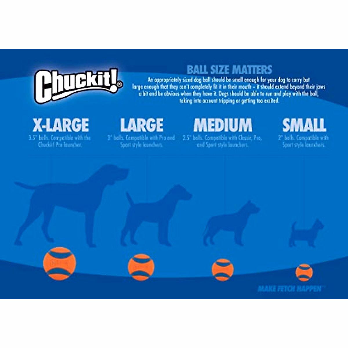Chuckit! Pro 25M Dog Ball Launcher, 25" Length, Includes Medium Ball (2.5") For Dogs 20-60 Pounds