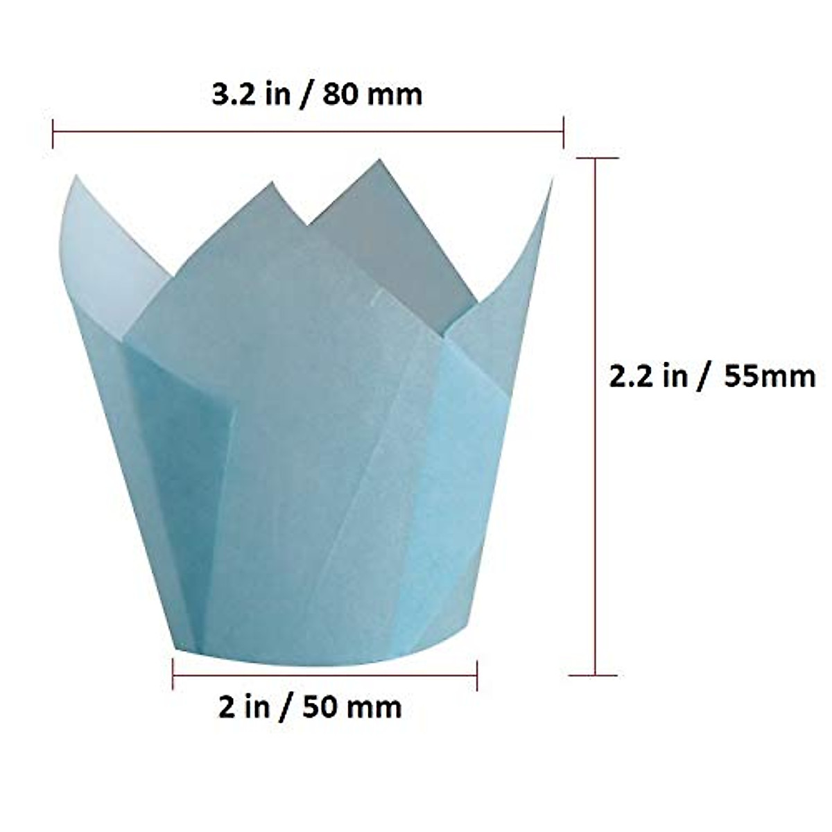 200 PCS Tulip Cupcake Liner Baking Cups Paper Cupcake and Muffin Baking Cups for Baby Showers,Weddings, Birthdays, Colourful and Natural (Ten Color)