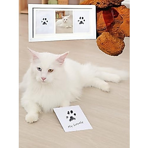 PewinGo Baby Hand and Footprint Kit,Inkless Baby Handprint Kit with 2 Safe Clean-Touch Ink Pads and a Wooden Baby Picture Frame for Newborn,Baby Boys & Girls,Baby Gifts for New ParentsBaby Shower