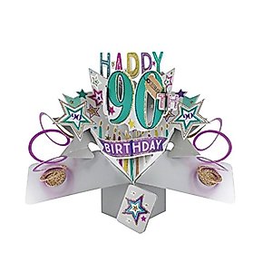 Second Nature 90th Birthday Pop Up Greeting Card - POP166