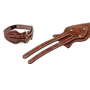 ICSTH Womens Obi Belt Vintage PU Leather Elastic Wide Waist Belt Fashion Retro Wide Belts (92CM)