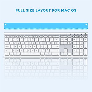Bluetooth Keyboard Mouse for Mac, Ultra Slim Wireless Keyboard Mouse Combo for Mac, Rechargeable, Multi-Device, Compatible with MacBook Pro, MacBook Air, iMac, iPad