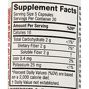 CVS Health Natural Daily Fiber Capsules (100 Capsules)